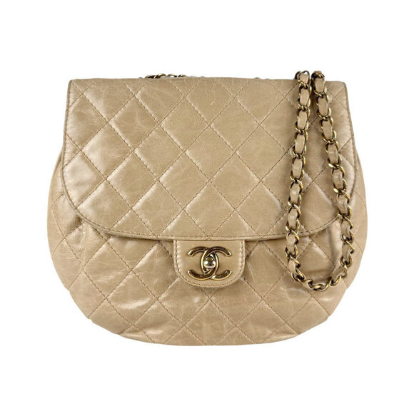 CHANEL | Bags | Chanel Cream Leather Shoulder Bag | Poshmark